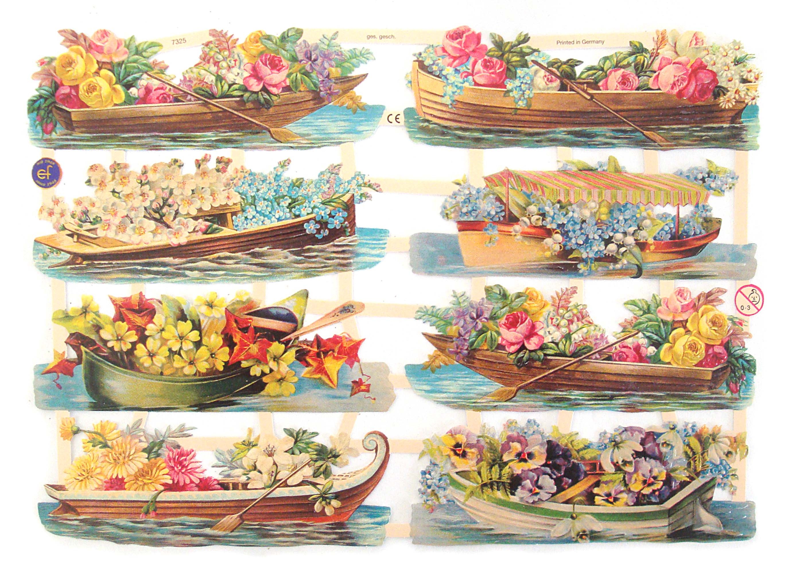 Glanzbilder Boote mit Blumen Posiealbum Bilder Oblaten | reifra KUNSTSTOFFTECHNIK GmbH